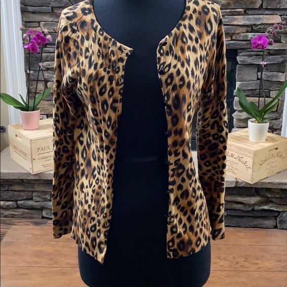 Covington | Sweaters | Leopard Print Cardigan | Poshmark